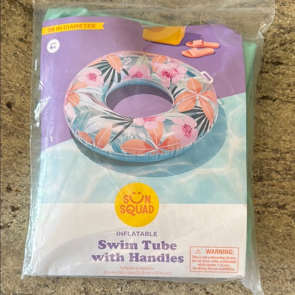 Sun Squad | Other | Inflatable Swim Tube With Handles Multicolor | Poshmark